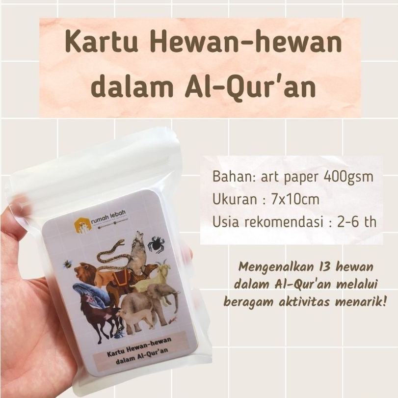 Jual Flash Card Tema Hewan-Hewan dalam Al-quran Media Belajar Anak Usia ...