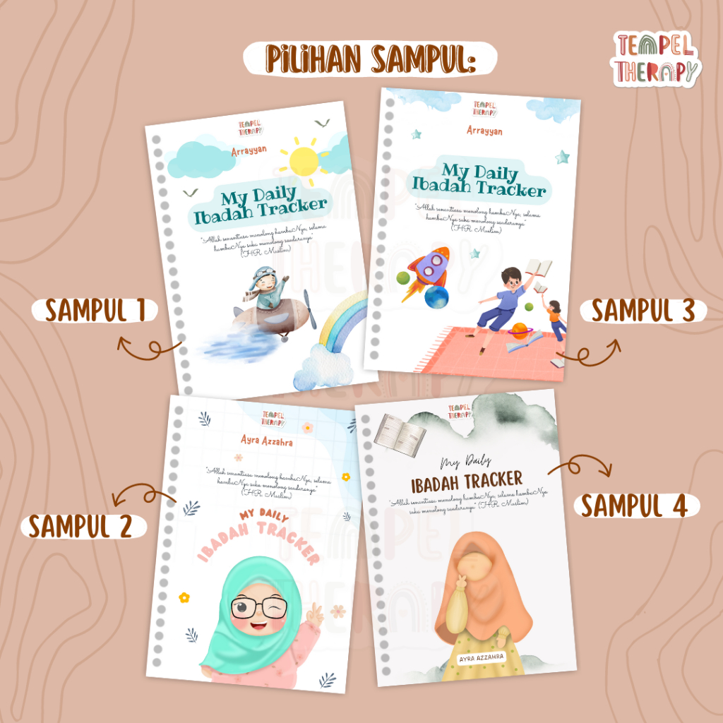 Jual TEMPEL THERAPY Daily Ibadah Tracker Jurnal Syukur/ Muslim Planner ...