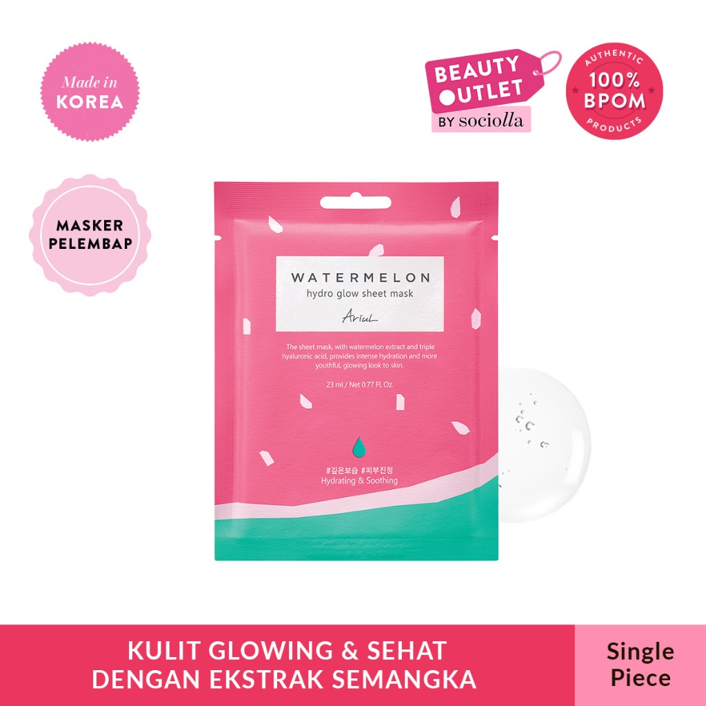 Jual Ariul Watermelon Hydro Glow Sheet Mask - Edit by Sociolla | Shopee ...