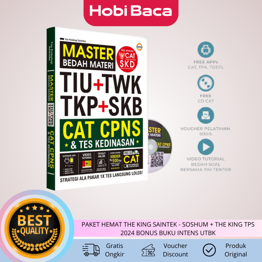 Jual BUKU MASTER BEDAH MATERI TIU + TWK TKP + SKB CAT CPNS & KEDINASAN ...