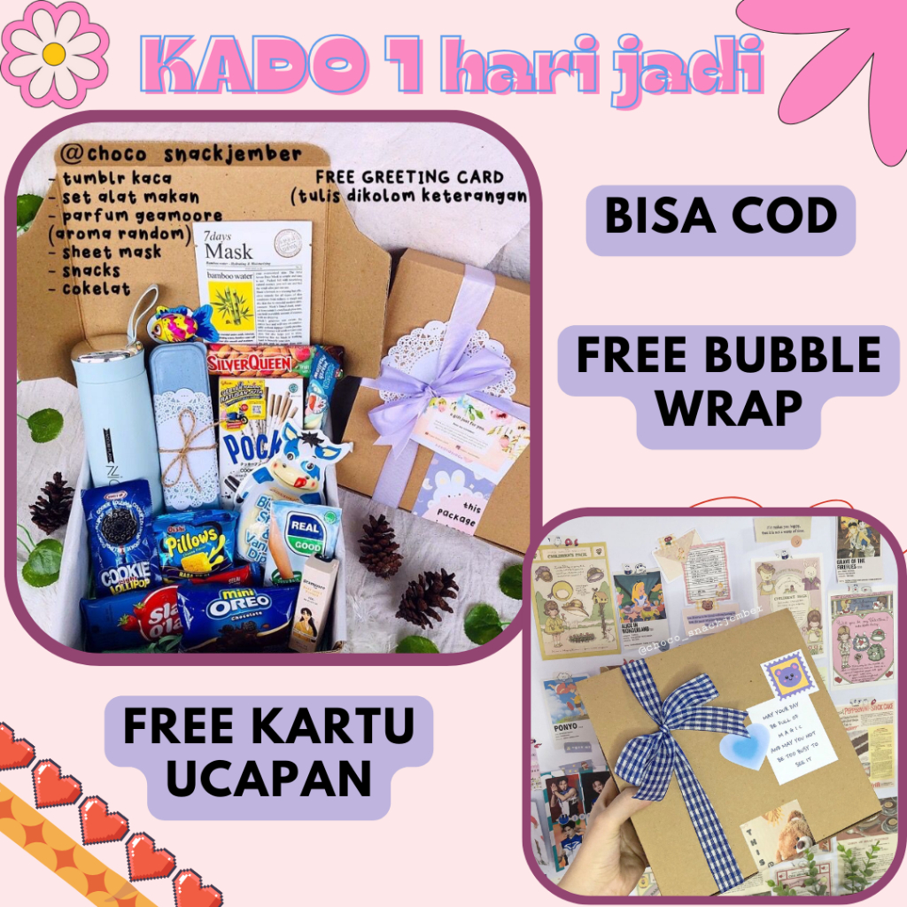 Jual Hampers Serba biru (FREE FOTO POLAROID) Hampers snack ulang tahun ...