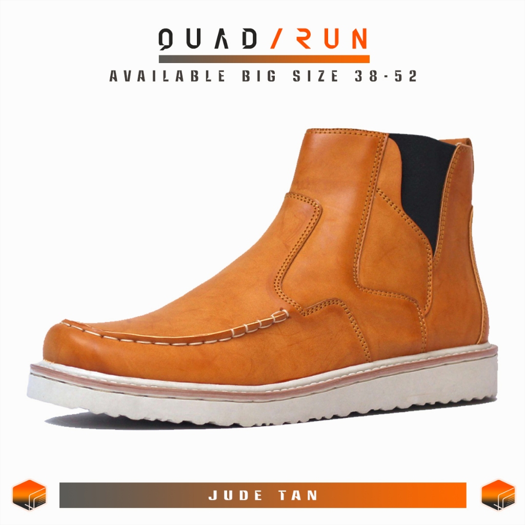 Jual QUADRUN - Sepatu Pria Kerja Touring Casual Elegan Jumbo Big Size ...