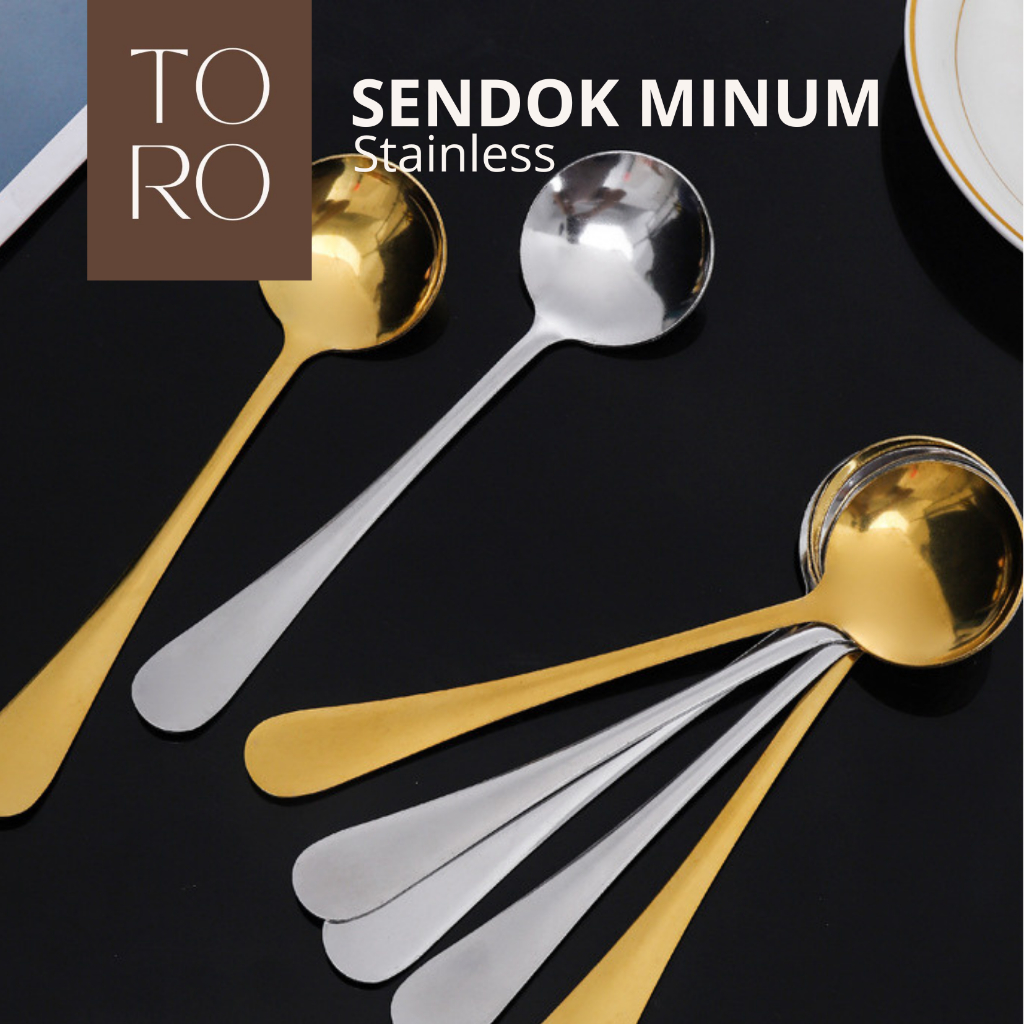 Jual TORO - SENDOK TEH MAKAN DESERT STAINLESS STEEL KOREA TEBAL 15.7 CM ...