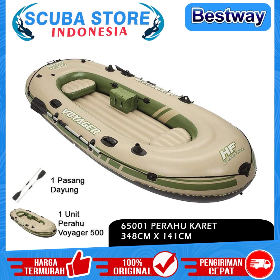Jual 65001 Perahu Karet Bestway Rubber Invlatable Boat Voyager 500 ...