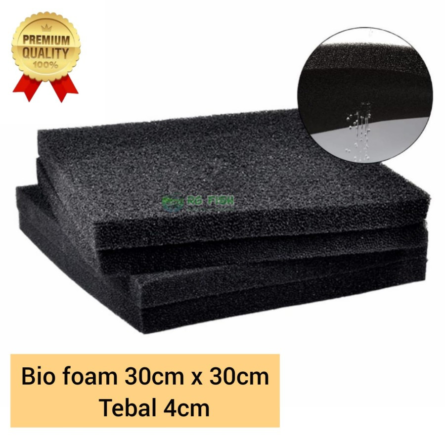 Jual Media Filter Bio foam busa hitam 30x30cm tebal 5cm Murah | Shopee ...