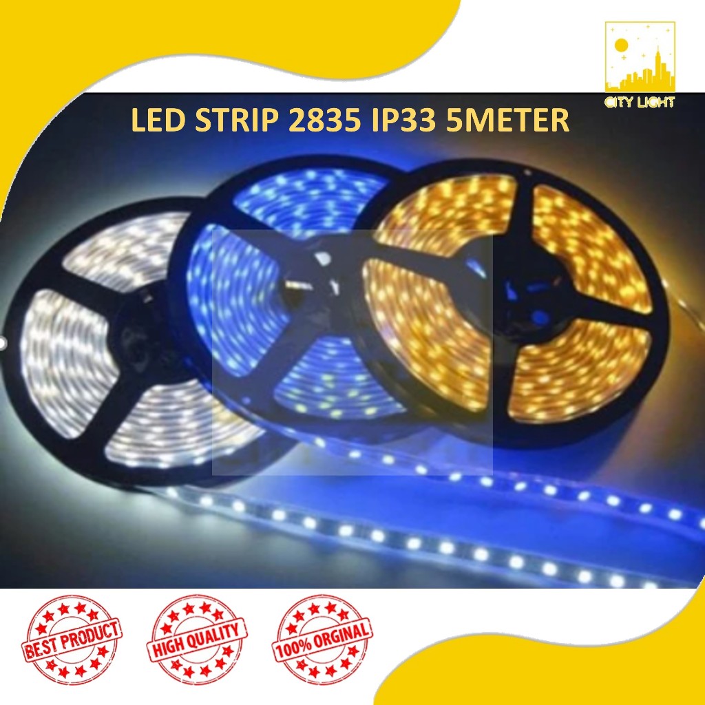 Jual Lampu LED Strip 2835 Indoor IP33 5M/LED STRIPLIGHT 2835 IP 33 ...