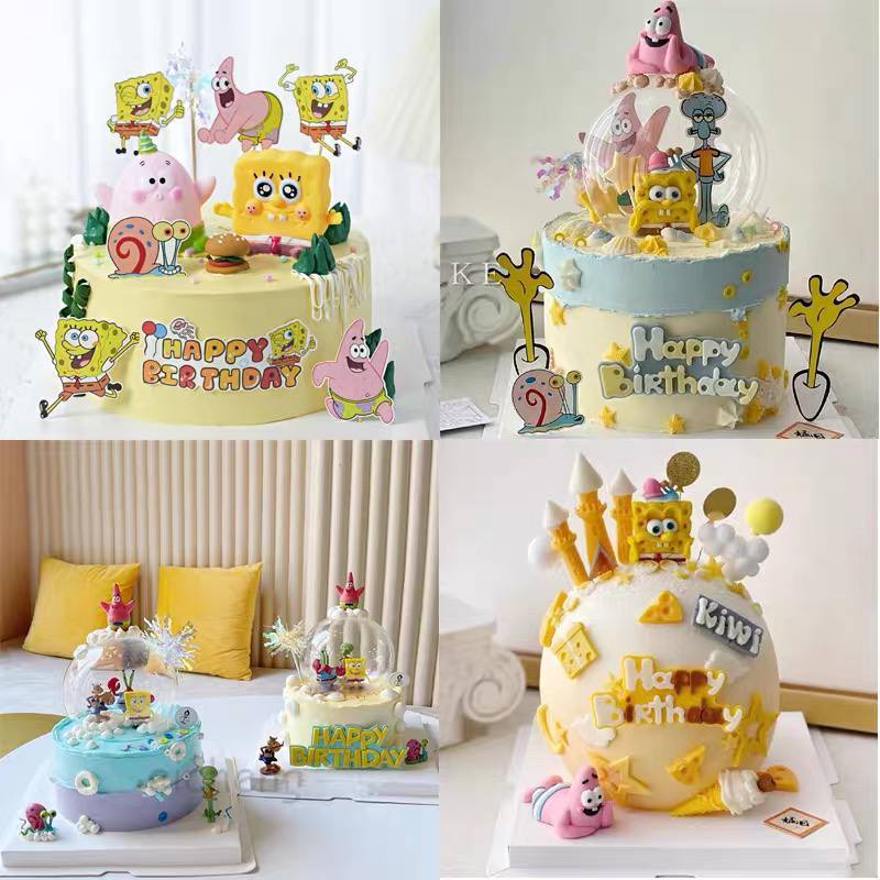 Jual hbd Topper Boneka Spongebob Squarepants Patrick Mr Krabs Squidward ...