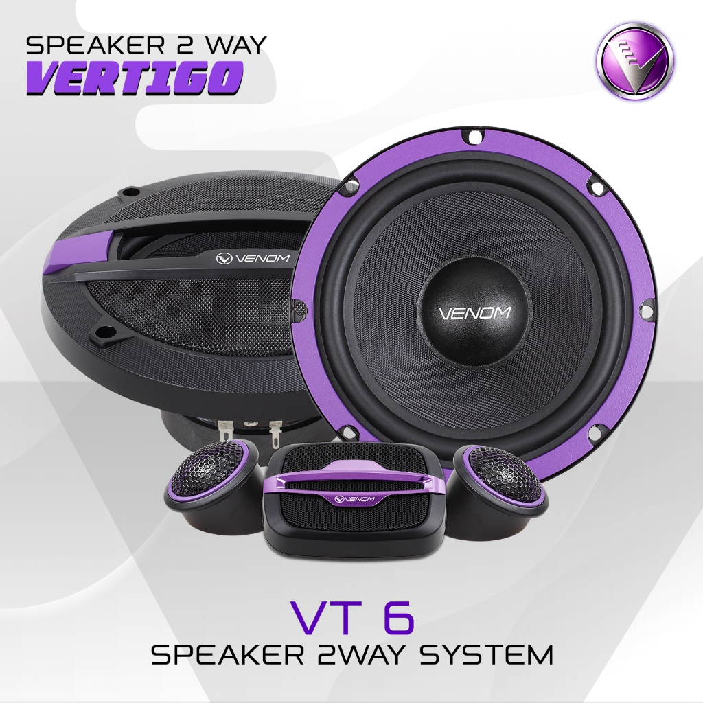 Jual SPEAKER SPLIT 2 WAY VENOM VERTIGO VT 6 Audio Mobil | Shopee Indonesia