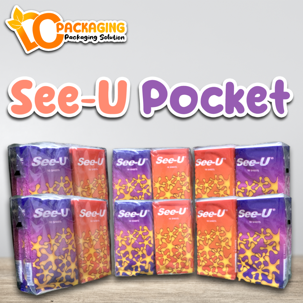 Jual See U Tissue Saku Bundle 4 Pack @1 Pack isi 10 Sheets Tisu Pocket Travel | Shopee Indonesia