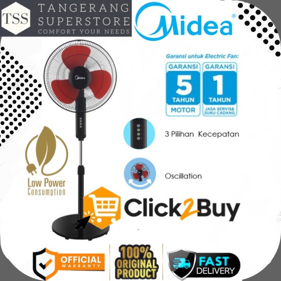 Jual KIPAS ANGIN MIDEA FS40-10N FS40 10N STAND FAN SUPER LOW WATT MIDEA FAN | Shopee Indonesia