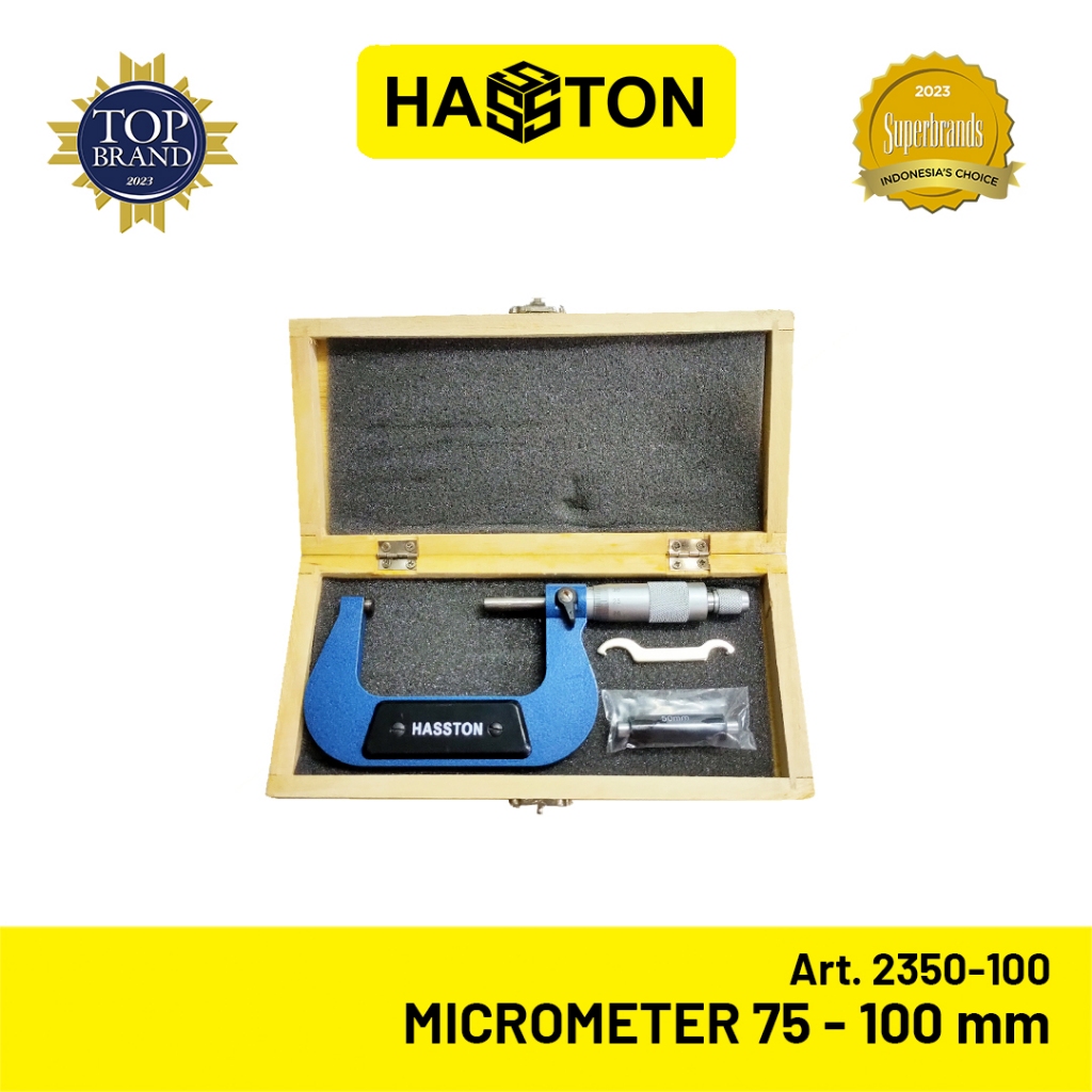 Jual Hasston Micrometer 75-100mm / Outside Micrometer (2350-100 ...