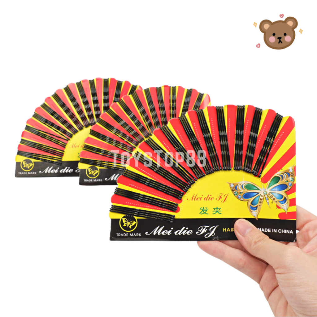 Jual Jepit Rambut Lidi Kipas Besar 5 cm - Hair Grip Hitam Murah - Bobby ...