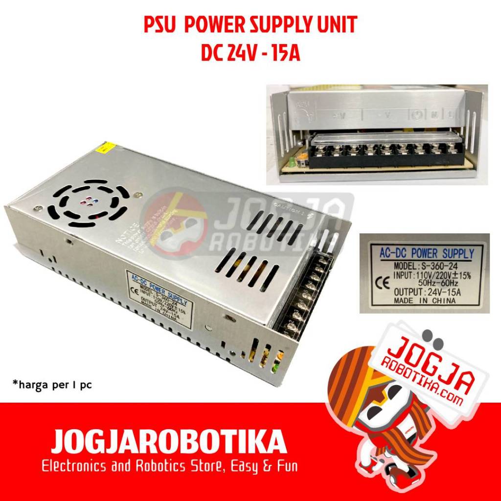Jual POWER SUPPLY 24V 15A PSU 24V 15A Switching SMPS | Shopee Indonesia
