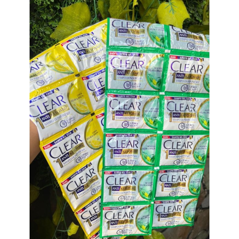 Jual CLEAR SHAMPOO SACHET RENTENG ISI 24pcs | Shopee Indonesia