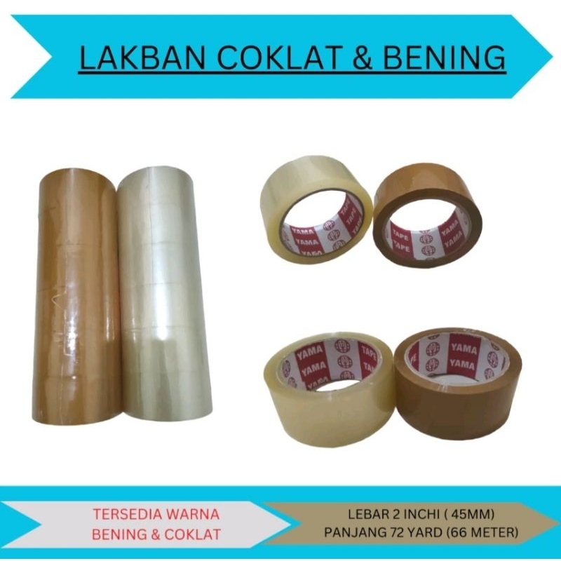Jual Lakban Bening / Coklat - Solasi - Tape - Pelekat Plastik | Shopee Indonesia