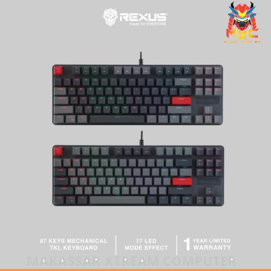 Jual KEYBOARD REXUS GAMING HEROIC KX4 Mechanical Keyboard TKL | Shopee ...