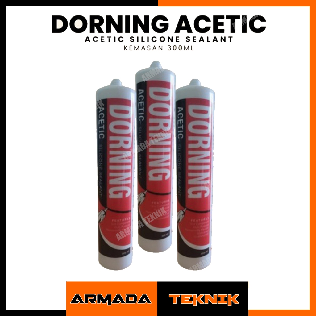 Jual Lem Sealant Dorning White / Clear / Black Asam 300 ml Lem Kaca ...