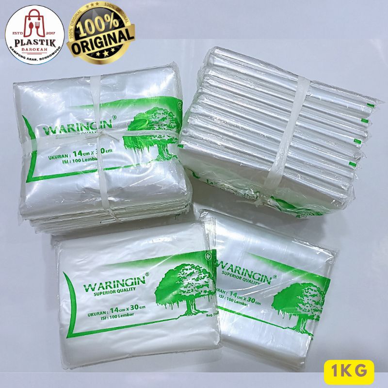 Jual PLASTIK SATU KILO BENING / PLASTIK WARINGIN SEKILO / 1 KG ...