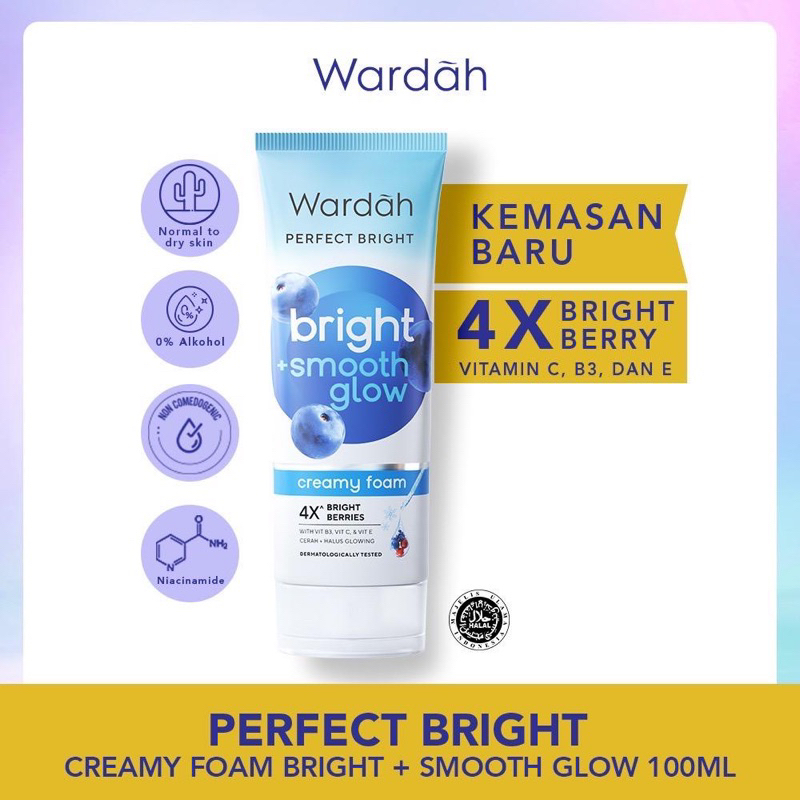 Jual WARDAH PERFECT BRIGHT 100ML CREAMY FOAM OIL CONTROL/sabun wajah ...