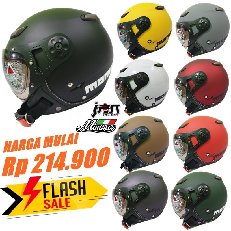 Jual Helm Dewasa Kaca Pilot Retro Klasik Japstyle JPN MOMO / Kawai KP ...