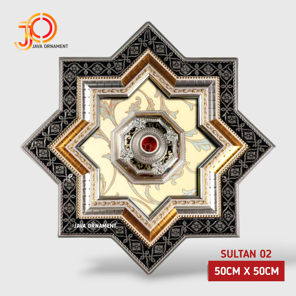 Jual fitting hias lampu plafon pvc terbaru ukuran 50x50 Ornamen decor ...