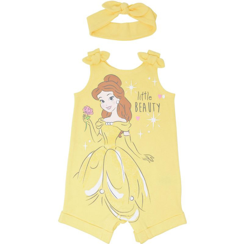 Jual Baju Bayi Set Romper Kutung Bandana Disney Baby Princess Belle ...