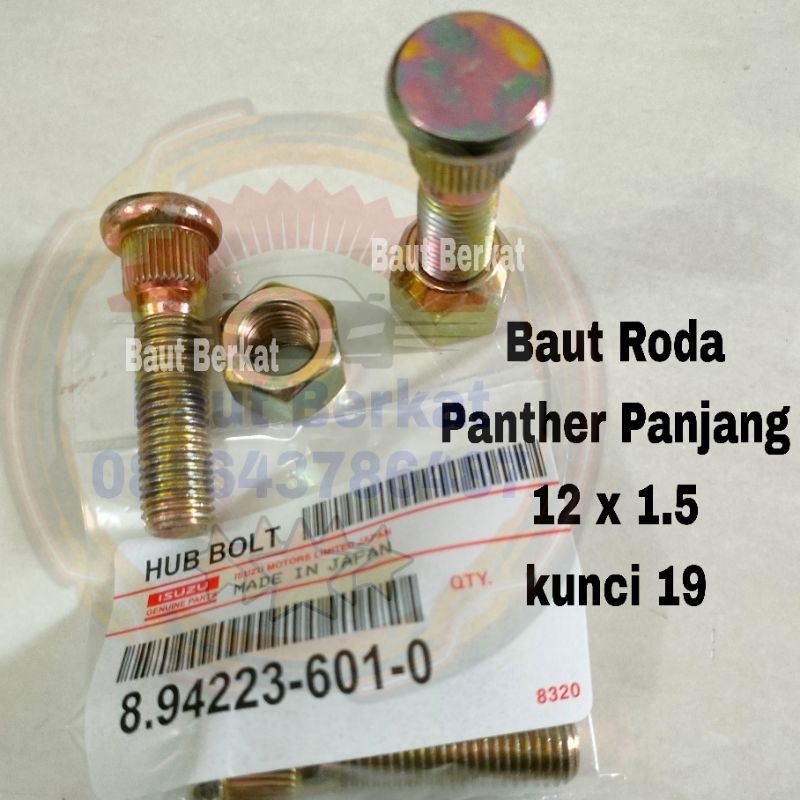 Jual baut roda panther panjang baut mur roda panther panjang baut roda ...