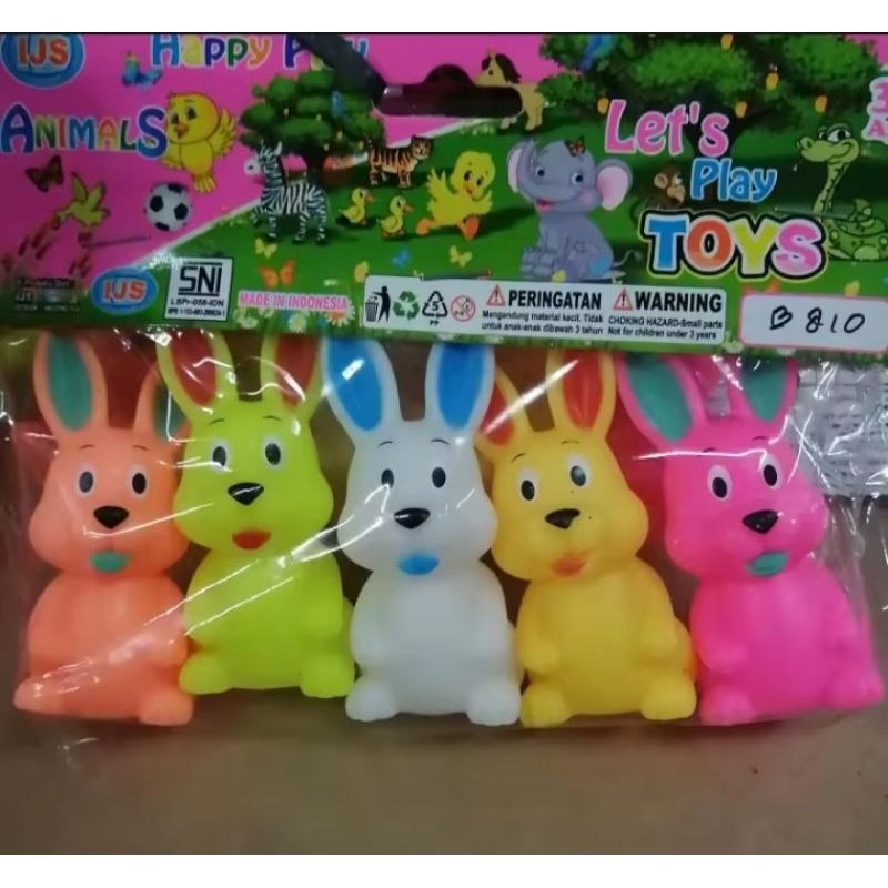 Jual mainan kelinci/Rabbit karet bunyi lucu isi 5pcs | Shopee Indonesia