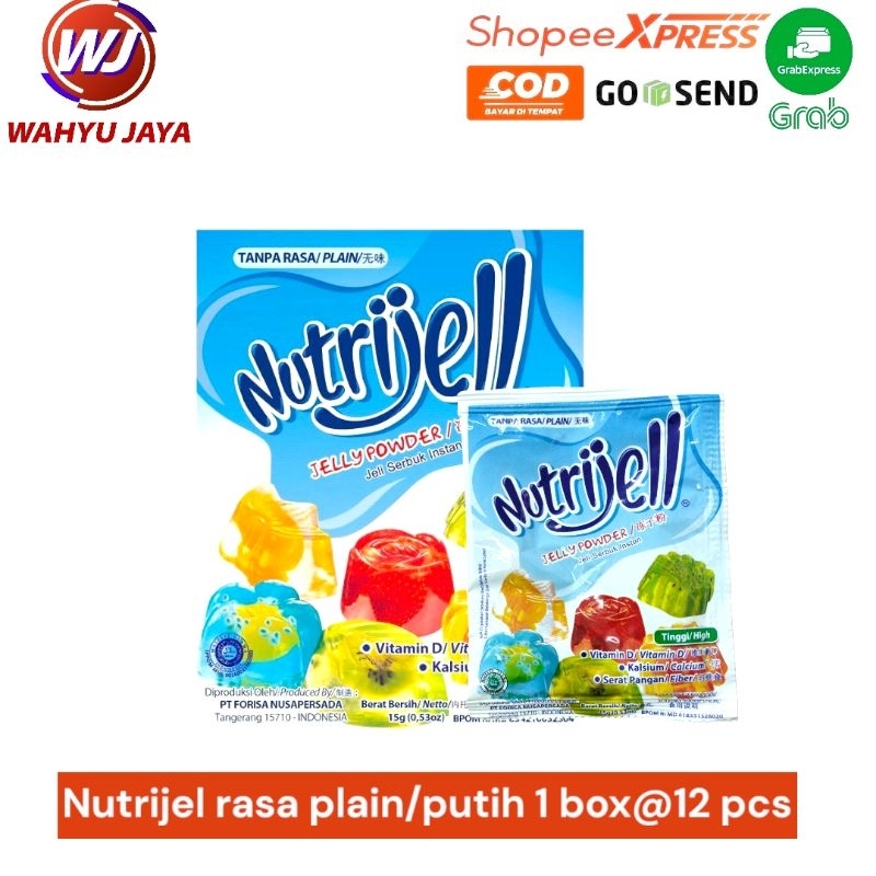 Jual nutrijel rasa plain/putih 1 box@12 pcs 180 gram | Shopee Indonesia