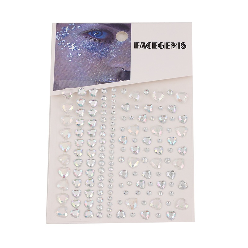 Jual [ NEW GEMS ] Diamond 3D Crystal Face Sticker / Stiker Wajah ...
