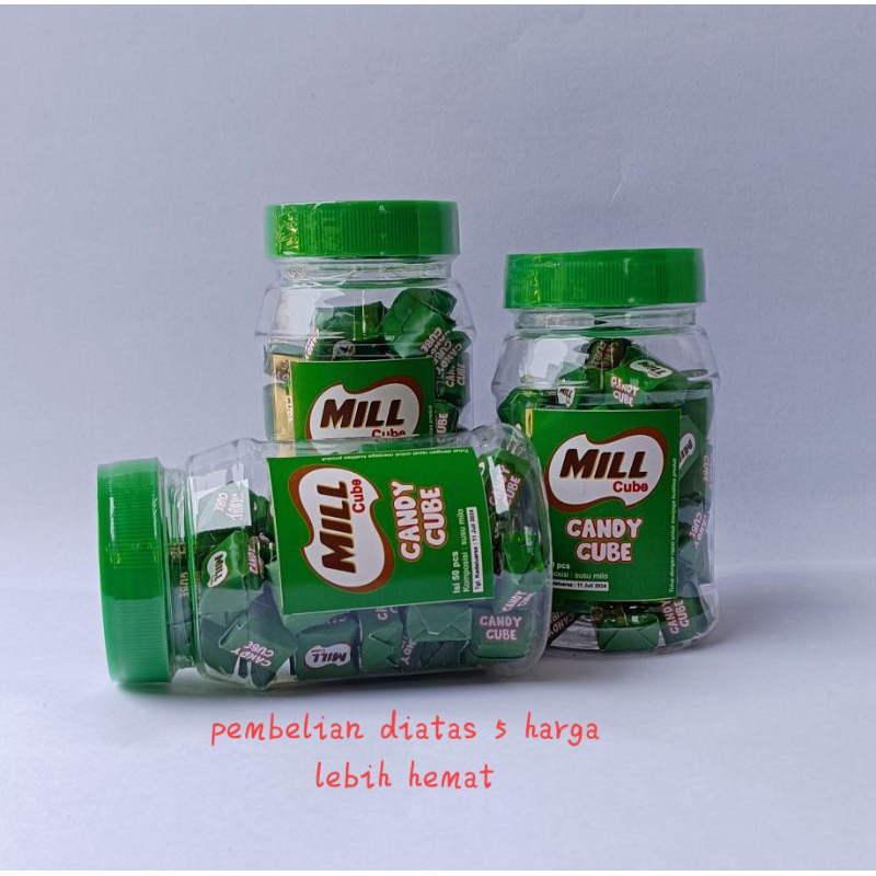 Jual GROSIR permen MILO cube lokal mill cube BOTOL isi 50 | Shopee ...