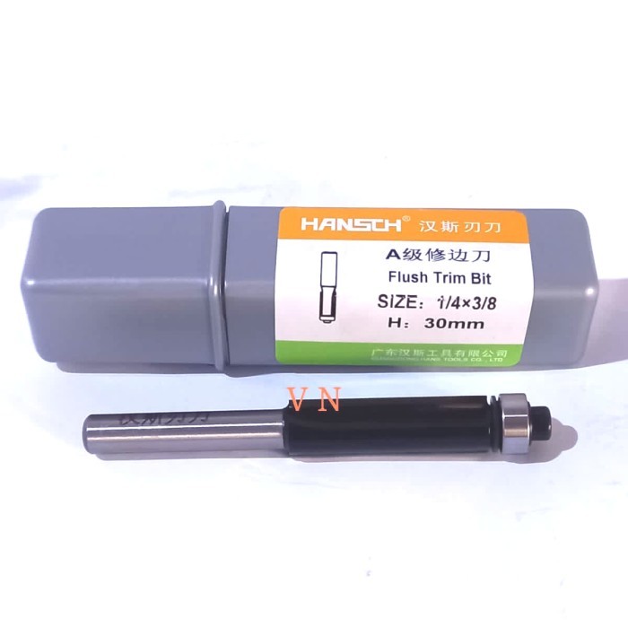 Jual Mata Router 10 mm Bearing/Roda/Laminate Flush Trimming Bit HANSCH ...