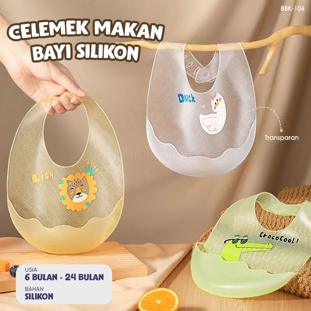 Jual Slaber Air Liur Bayi Silicone Celemek Silikon Anak Bayi Balita ...