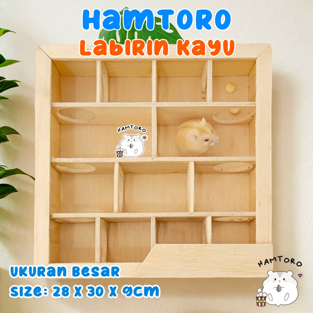 Jual Hamtoro Labirin Mainan Kayu Hamster FREE Packaging | Shopee Indonesia