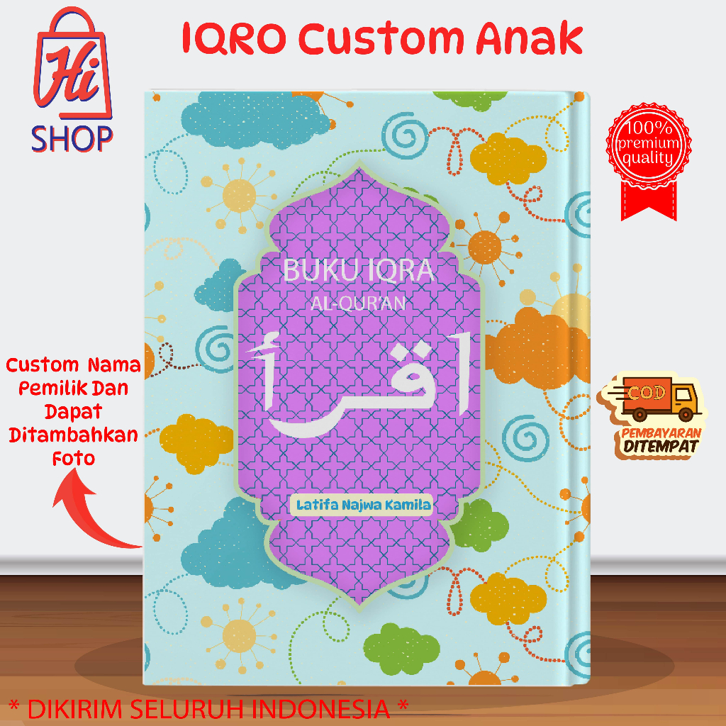 Jual Iqro Milenial Custom Full Color Softcover (Free Tulis Nama & Foto ...