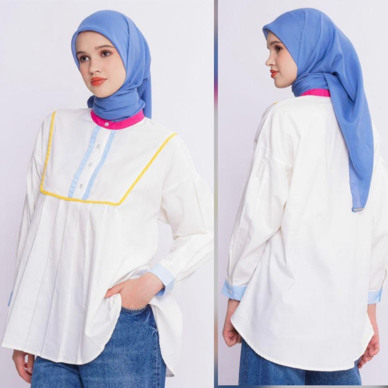 Jual MAYIRA TOP OFF WHITE || ALEZA LABEL | Shopee Indonesia