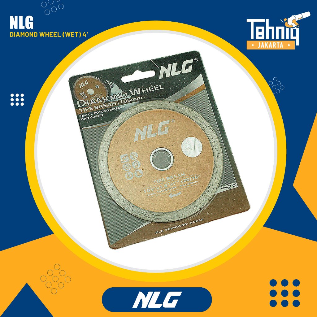 Jual NLG Diamond Wheel Wet Type 105X1.8X7 (Coklat) | Shopee Indonesia