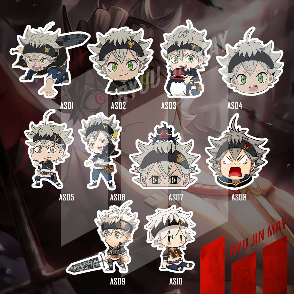 Jual Sticker Anime - Black Clover - Asta | Shopee Indonesia