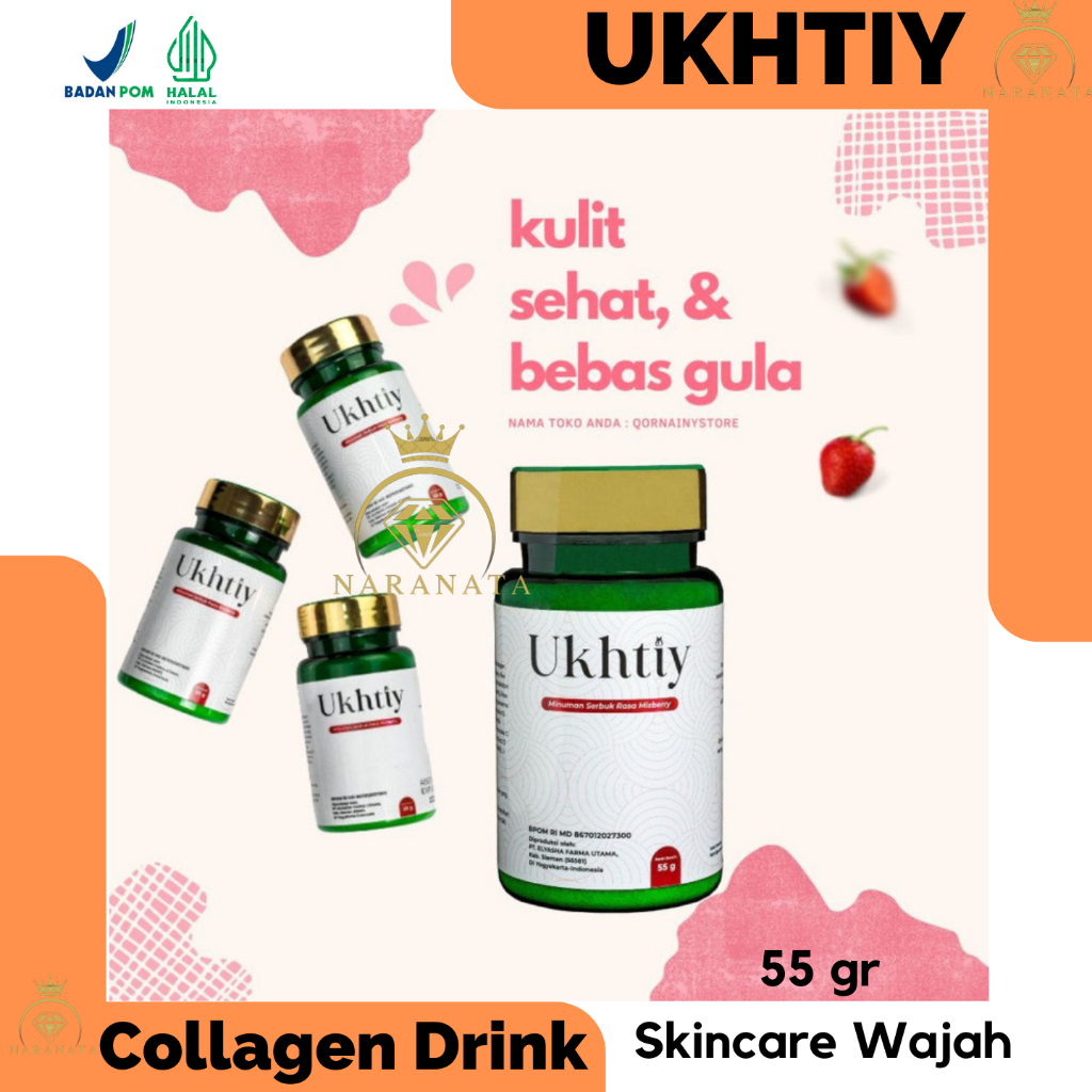 Jual Ukhtiy Collagen Drink Minuman Collagen Pemutih Badan Alami ...