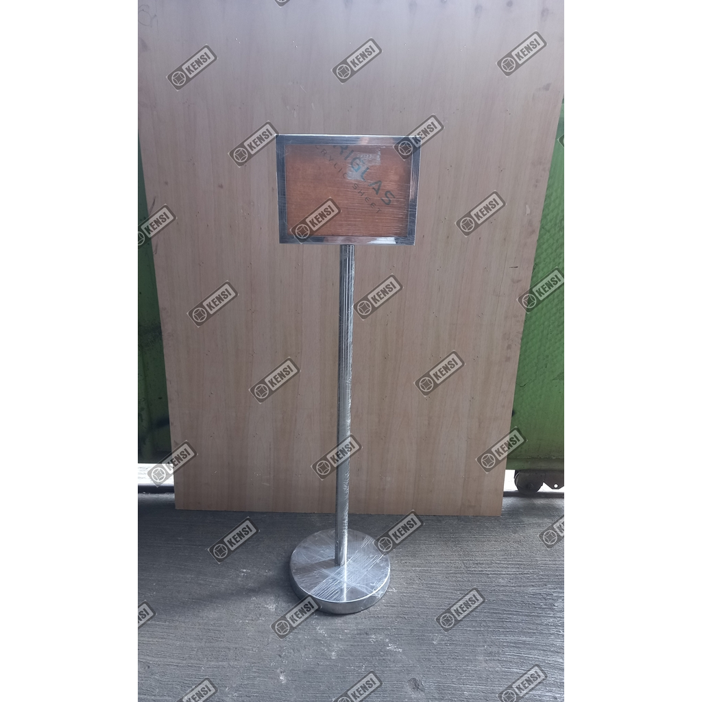 Jual Sign Stand Stainless Signage Standing Sign Frame display A4 ...