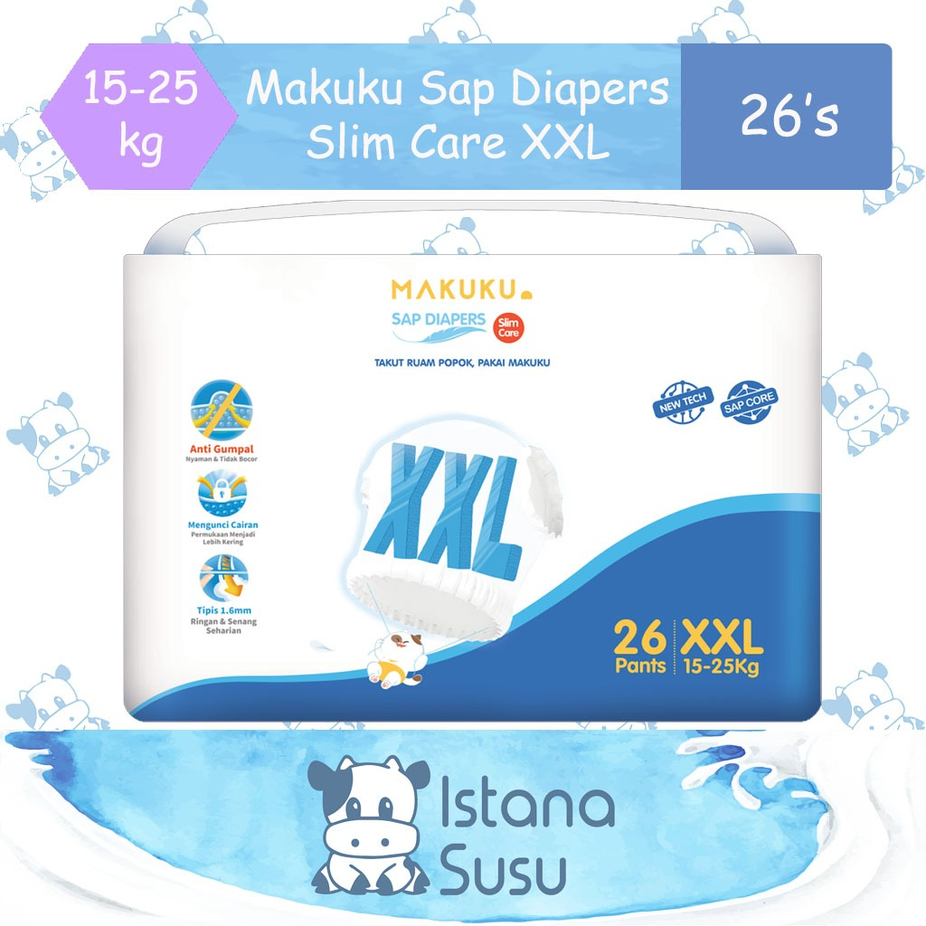 Jual Makuku SAP Diapers - Slim Care Perekat/Celana NB / S / M / L / XL / XXL | Shopee Indonesia
