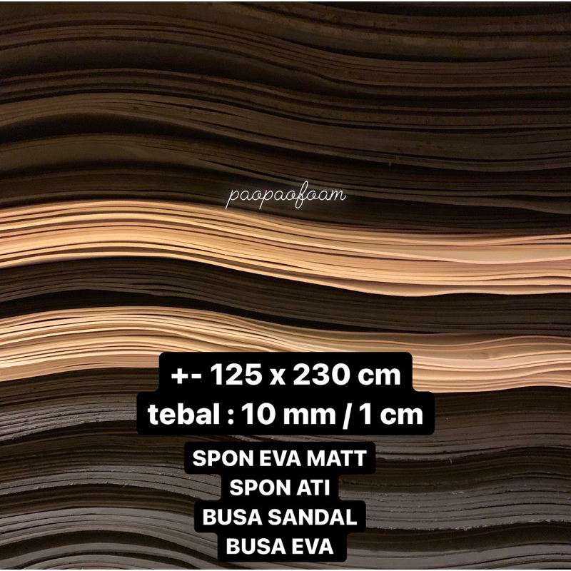 Jual Spon Eva tebal 10mm 1cm / Busa Ati / Sponge Sandal / Karet Eva ...