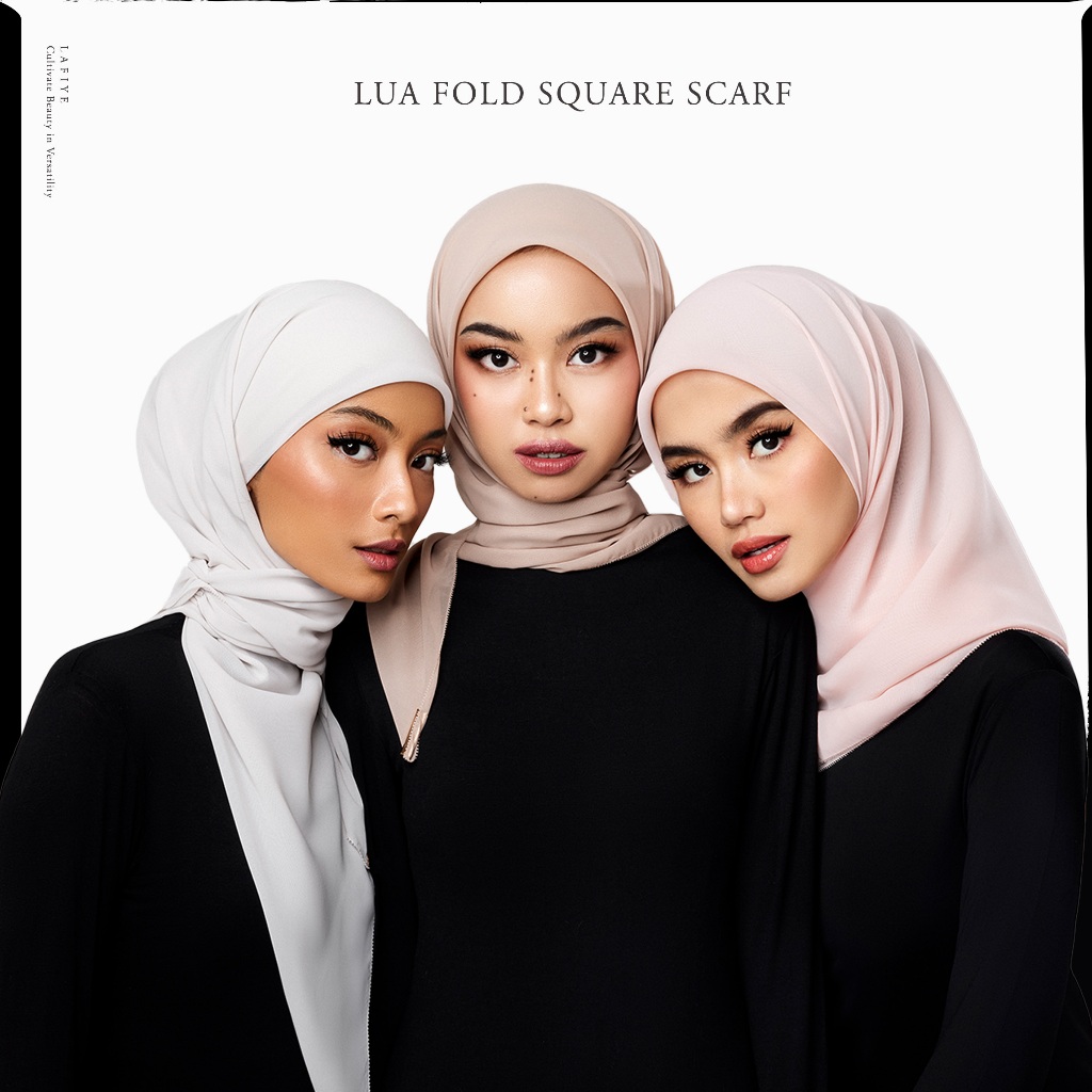 Jual Lafiye - Lua Fold Square Scarf | Shopee Indonesia