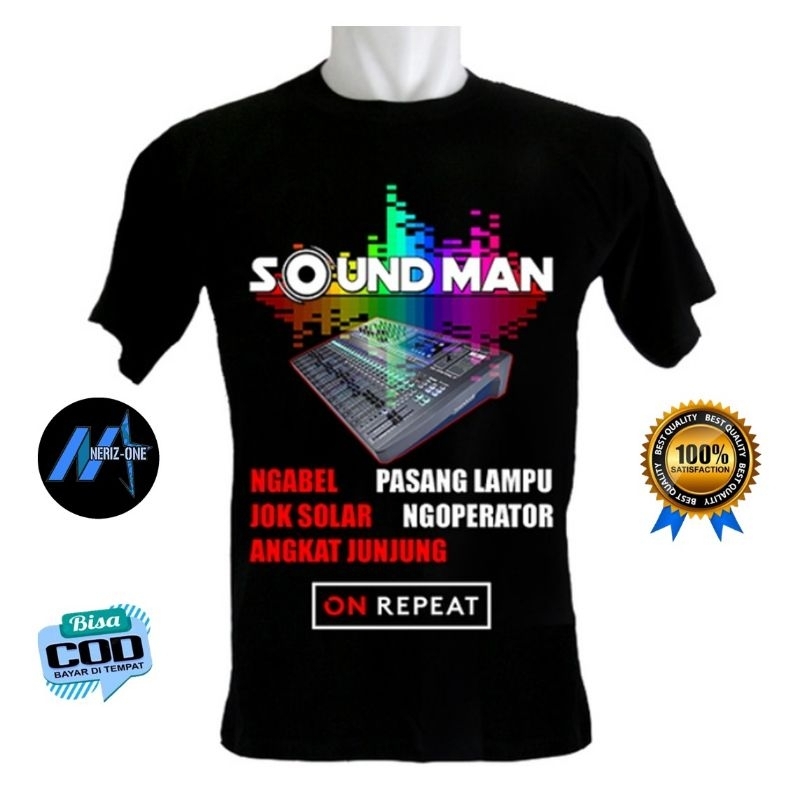 Jual KAOS SOUND MAN ON REPEAT | TSHIRT DISTRO SOUND MAN SOUND ENGINEER ...