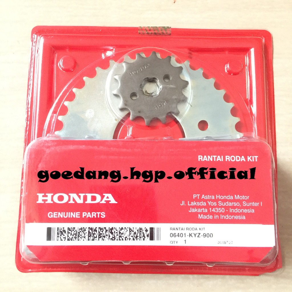 Jual Drive Chain Kit / Rantai Roda Kit SUPRA X 125 Helm In ORIGINAL AHM 06401KYZ900 | Shopee ...