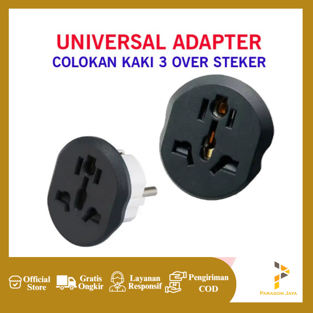 Jual Over Steker Universal / Sambungan Colokan Kaki 3 Adapter 16A -250V ...