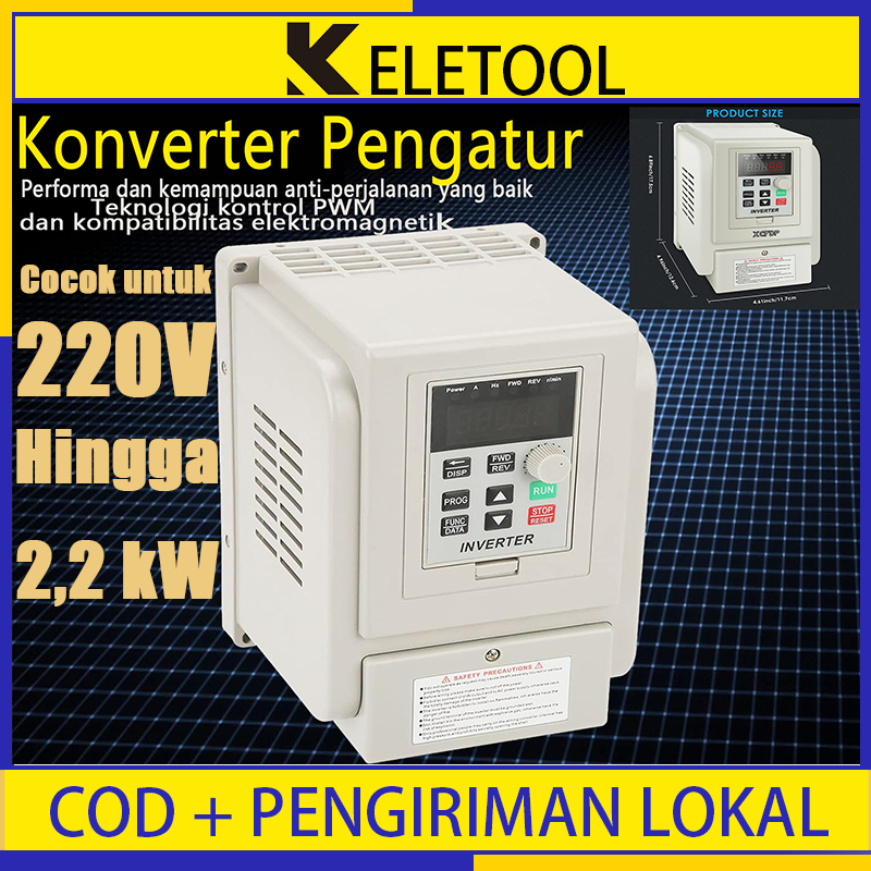 Jual Frequency Inverter Converter 220V 2.2kw Inverter Frekuensi Variabel AC 3hp 1 Fase Dalam ...