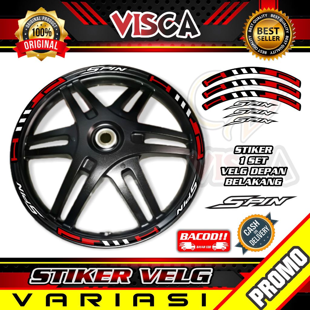 Jual Stiker Velg List Velg Motor Stiker Velg Suzuki SPIN List Hitech ...