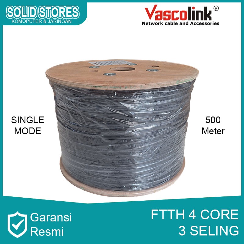 Jual Kabel Drop Wire Optik / DW FO FTTH 4 core /500M | Shopee Indonesia