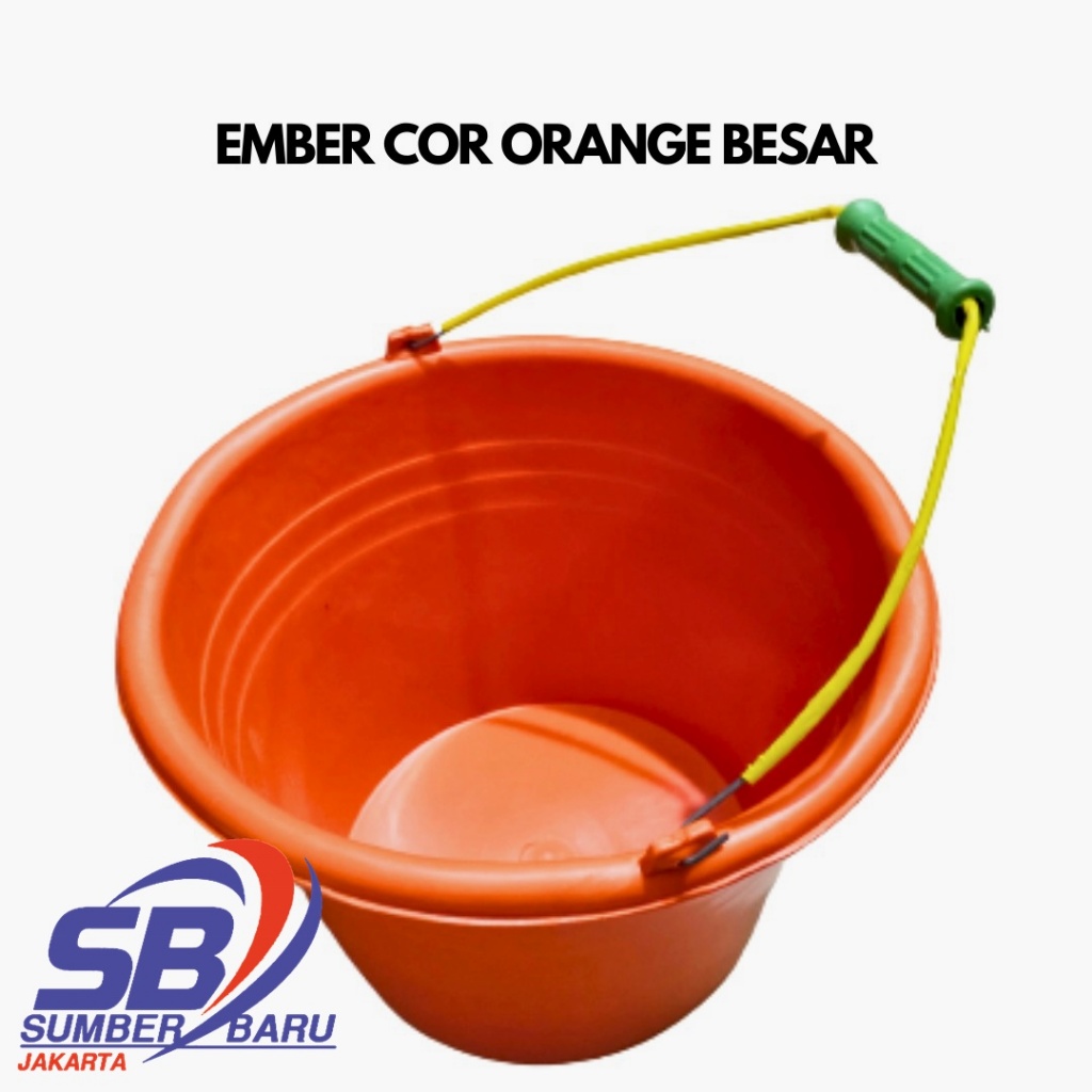 Jual Ember Sedang Besar Plastik Bangunan Cor Adukan oren Anti Pecah TERMURAH SBJ | Shopee Indonesia
